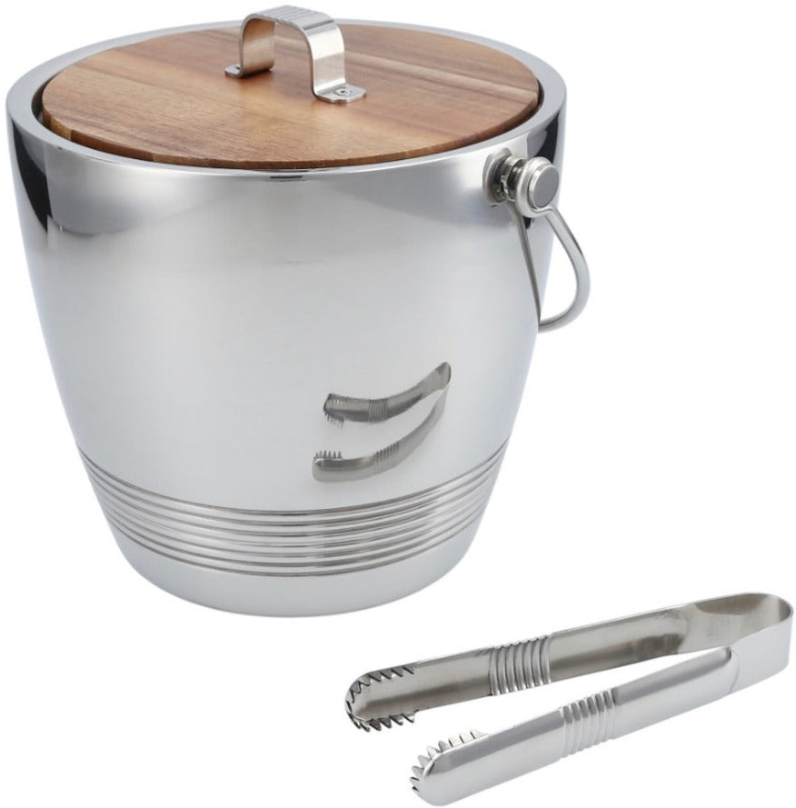 Fortessa Crafthouse Classic Round Ice Bucket with Tongs